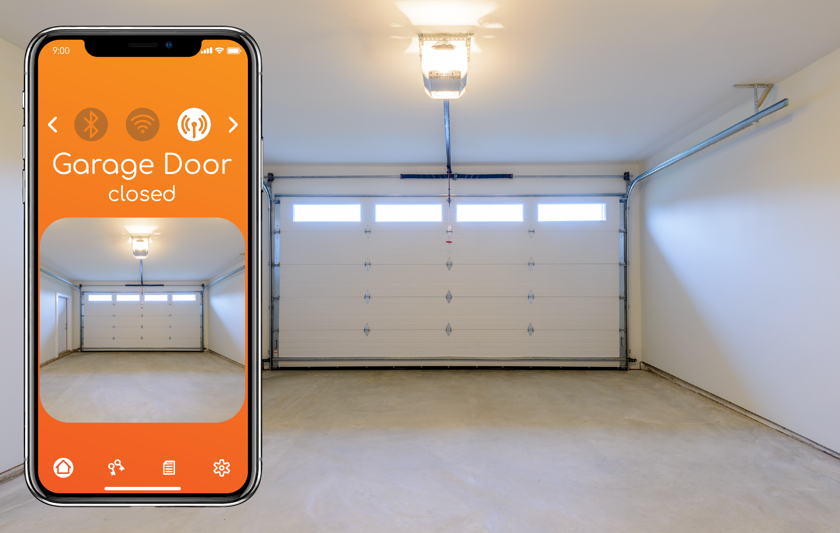 Smart garage door opener with camera